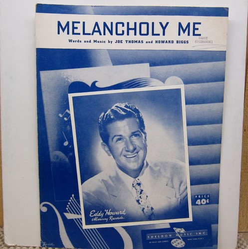 Melancholy Me - Joe Thomas & Howard Biggs- Sheet Music 1954 | eBay