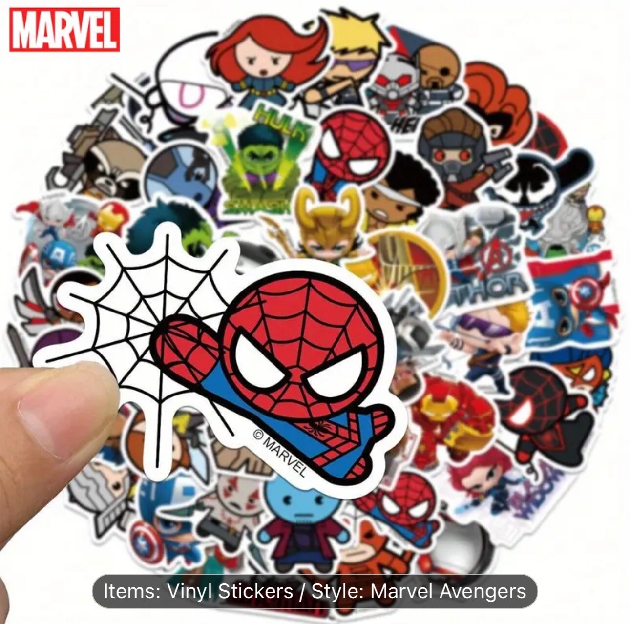 50pcs Marvel Superhero Vinyl Decal Stickers Laptop Great Selection Of ...