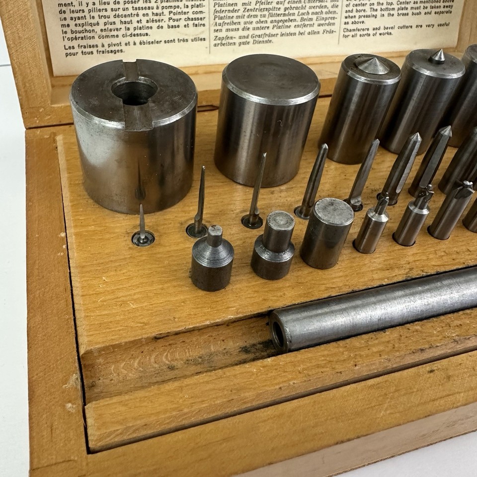 Vintage Bergeon 30086 Clock Bushing Tool Set w/ Case Clockmaker Repair ...