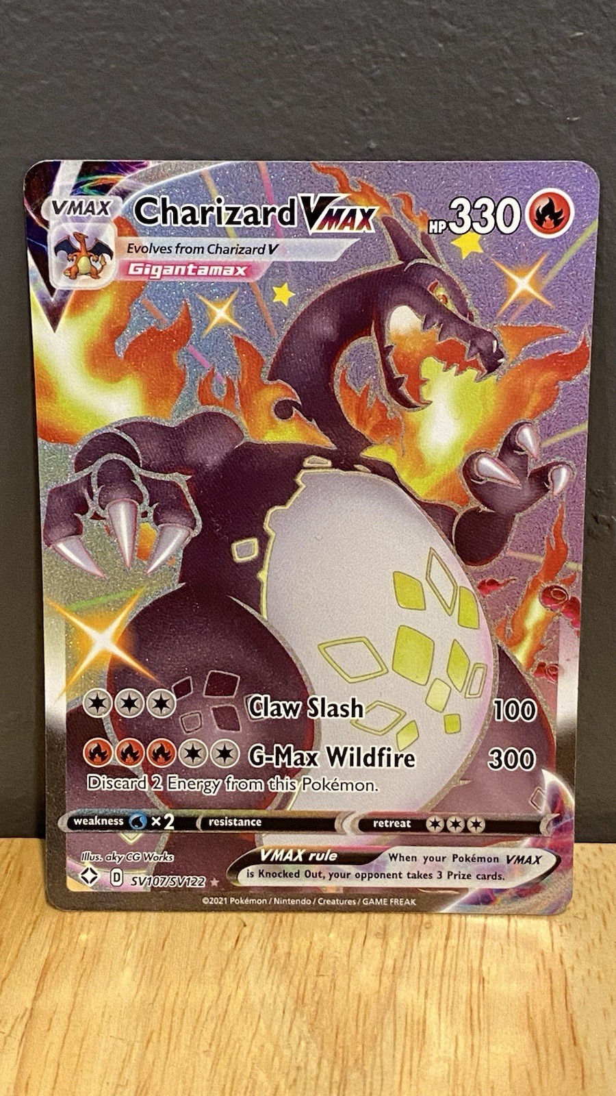 Pokémon TCG Shiny Charizard VMAX SV107/SV122 SWSH Shining Fates Mint ...