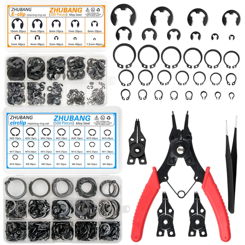 800Pcs C-Clip External Retaining Rings Snap Rings Assortment Kit ...