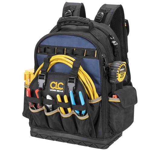 CLC Work Gear PB1133 38 Pocket Molded Base Tool Backpack, Black/Blue ...