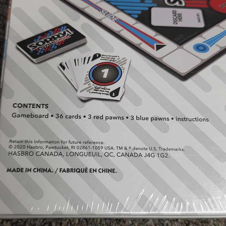 Sorry Rivals Edition Board Game New Unopened | eBay UK