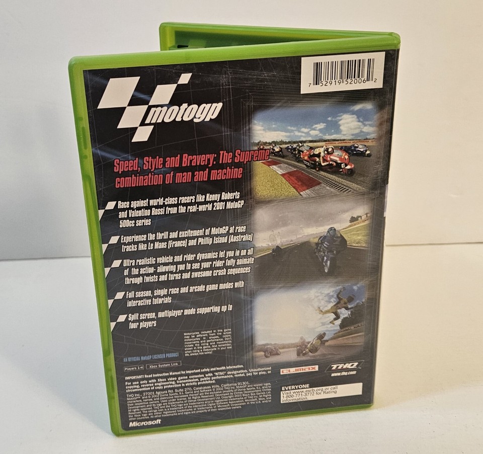 MotoGP Microsoft Classic Xbox 2002 Motorcycle Racing Game CiB Complete ...
