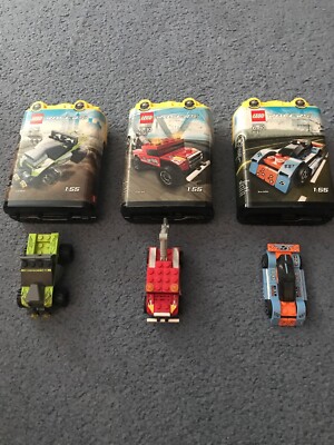Lego Racers Blue Bullet 8193 Lime Racer 8192 Turbo Tow 8195 With ...