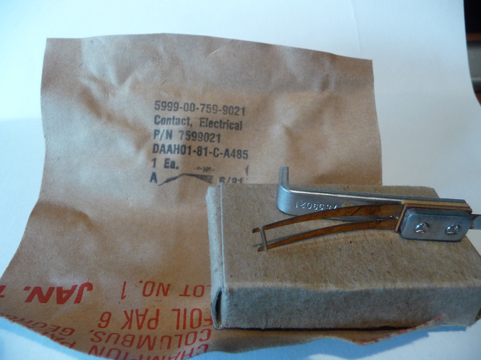 50 ARMY ELECTRICAL ALUMINUM ALLOY CONTACTS 5999-00-759-9021 ARMY P/N ...