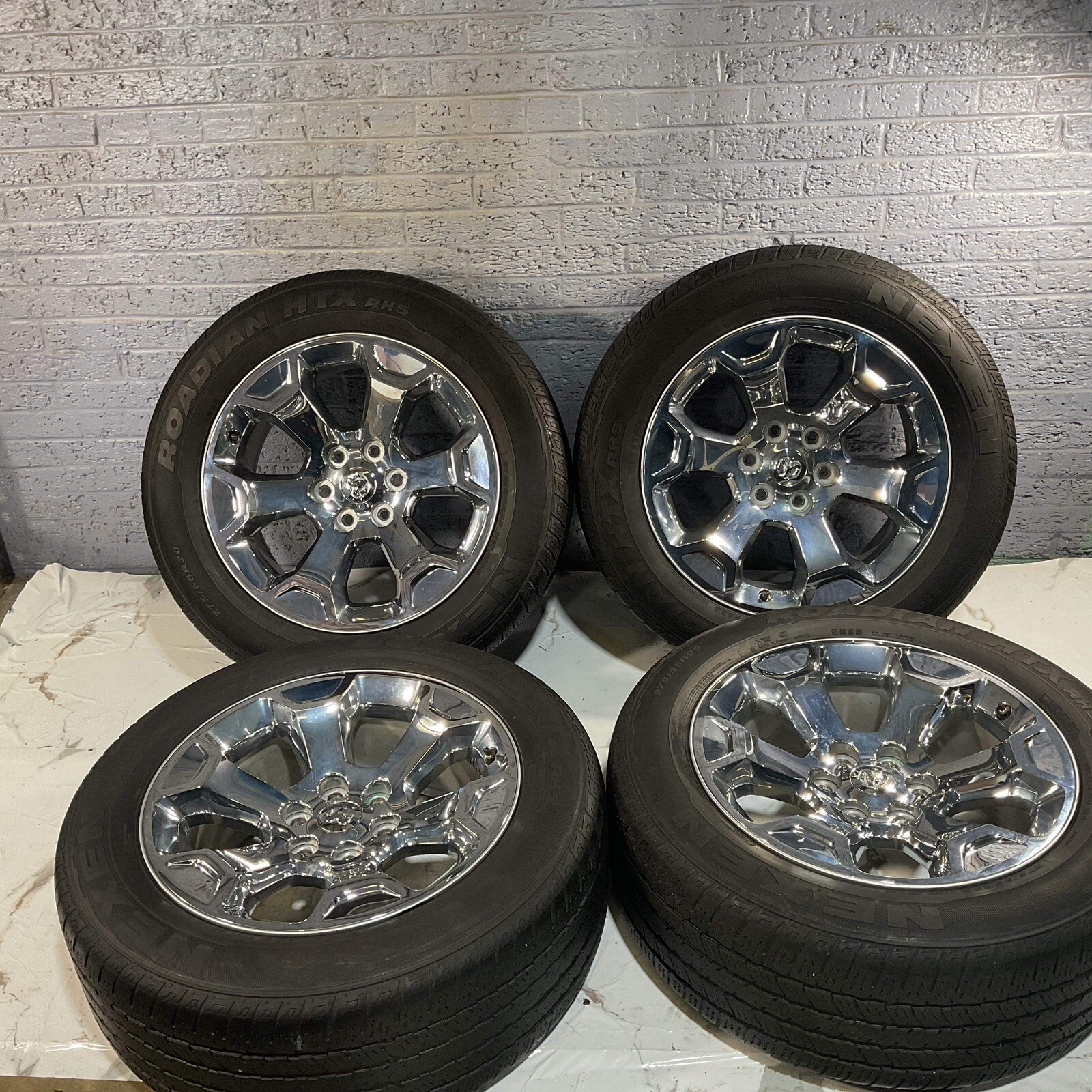 2022 DODGE RAM 1500 CHROME CLAD Alloy Wheels & Tires 20" FACTORY OEM ...