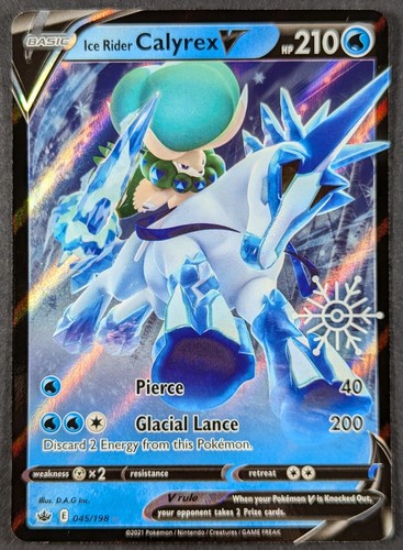 Ice Rider Calyrex V 2021 Reign Full Art Ultra Rare Holo Pokemon Card ...