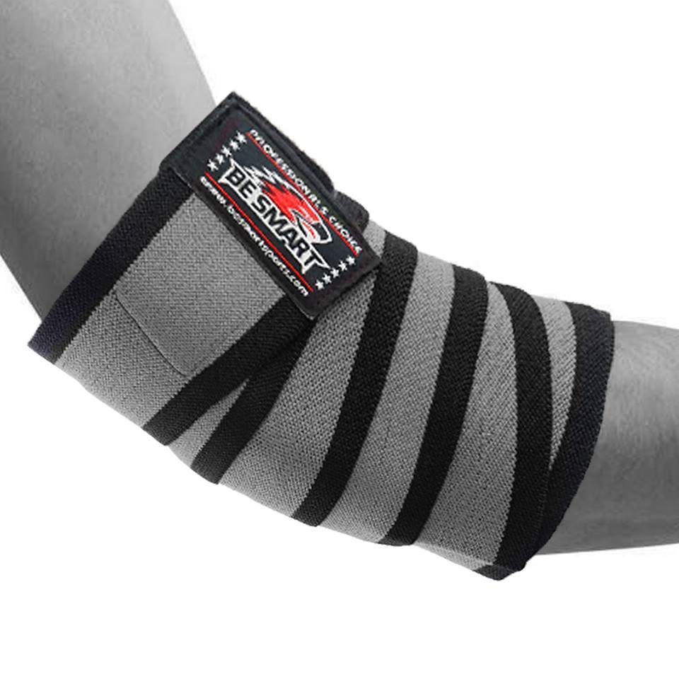 HEAVY DUTY ELBOW SLEEVES SUPPORT WRAPS STRAPS GYM POWER WEIGHT LIFTING ...