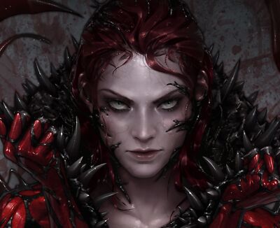 Marvel fantasy girl mary jane watson face venom carnage playmat gaming ...