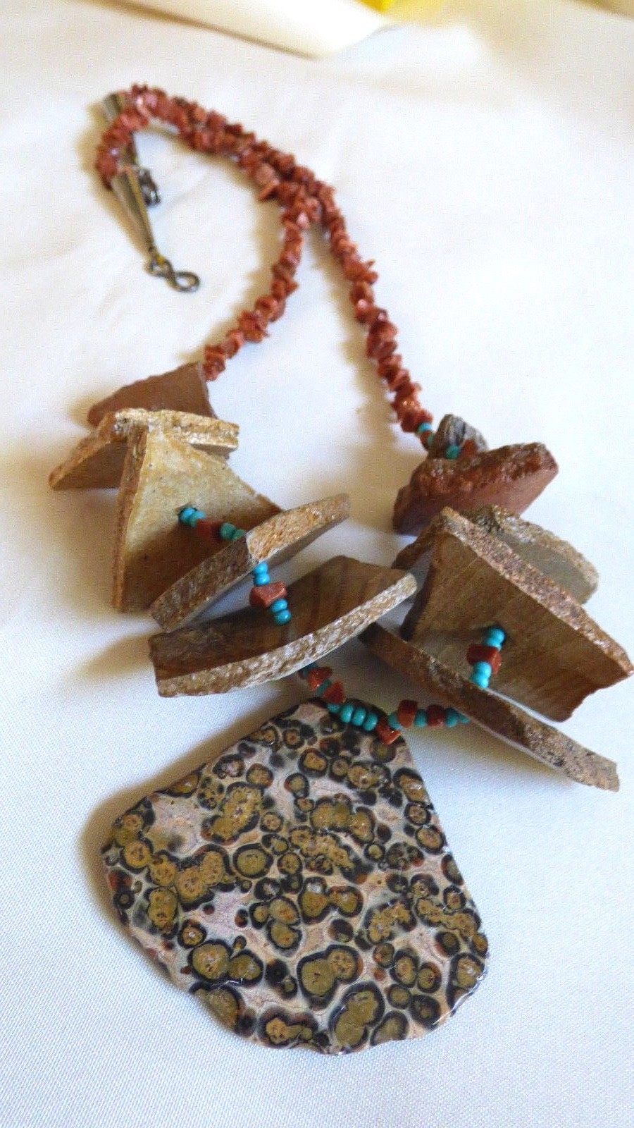 Hand crafted Gold Stone nuggets Tumbled Pottery Genuine Jasper stone ...