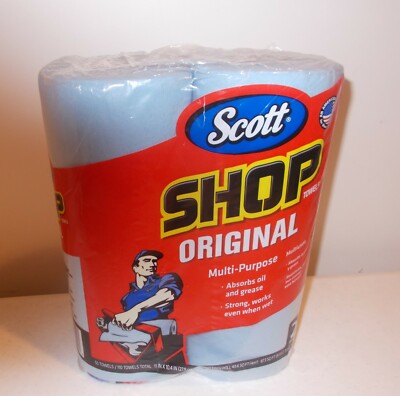 Scott Blue Shop Towels Original Multi Purpose 2 Pack 55 Sheets Per Roll ...