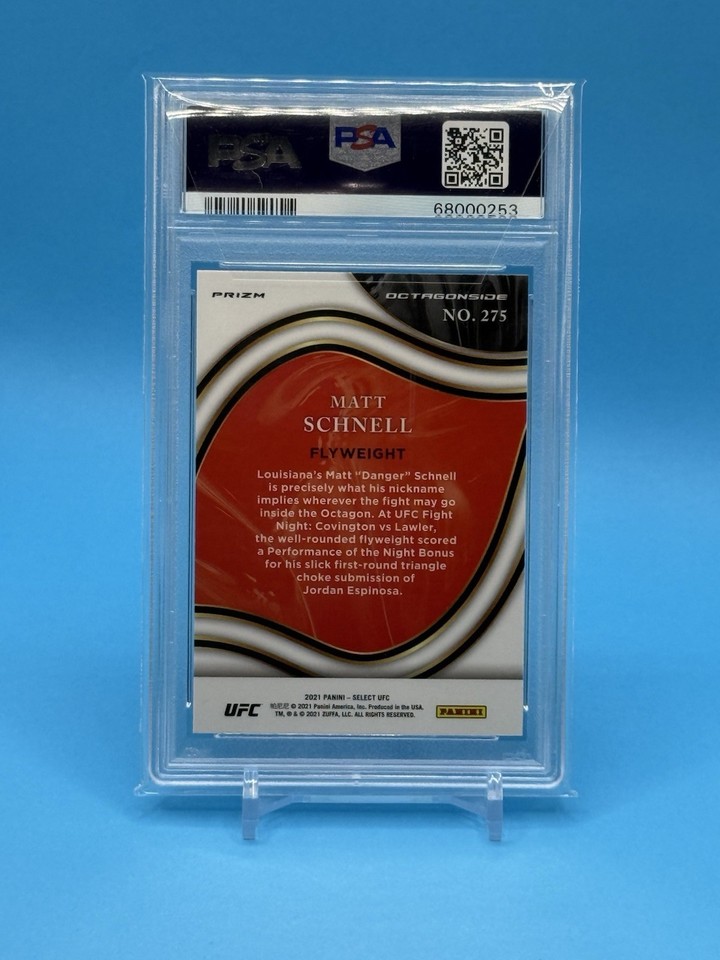 2021 Panini UFC Select MATT SCHNELL Octagonside Disco ROOKIE Prizm ...