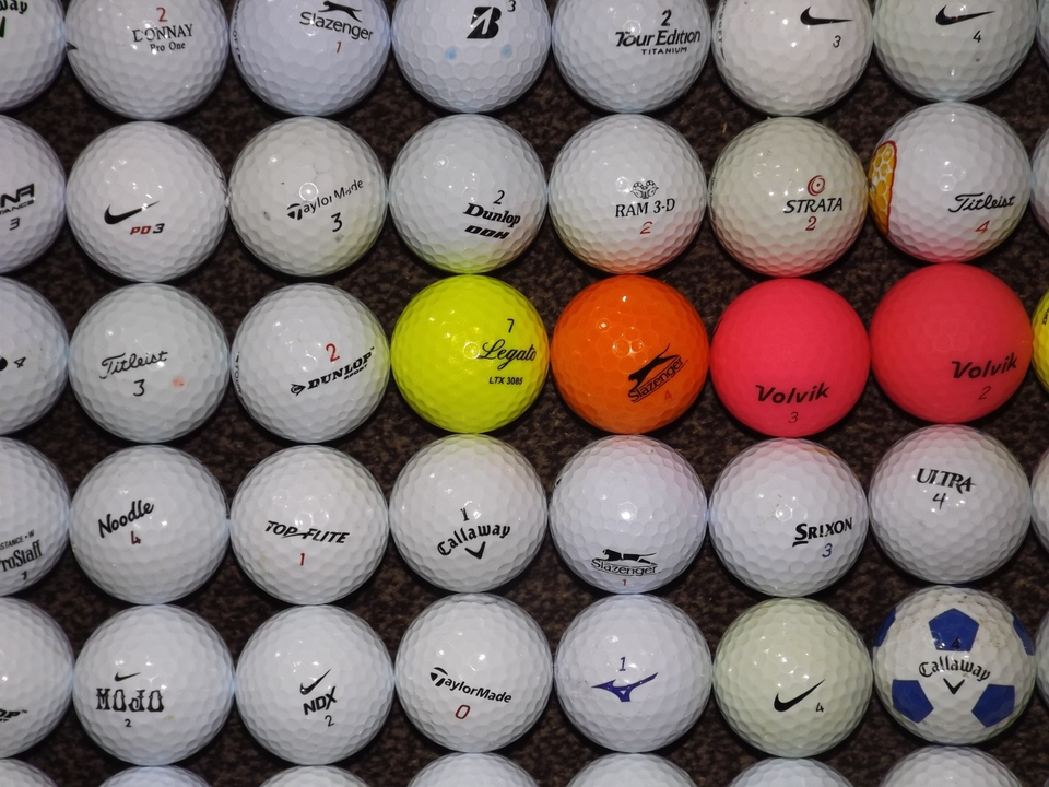 100 Golf Balls Titleist Callaway TaylorMade Slazenger etc A/B Grade ...