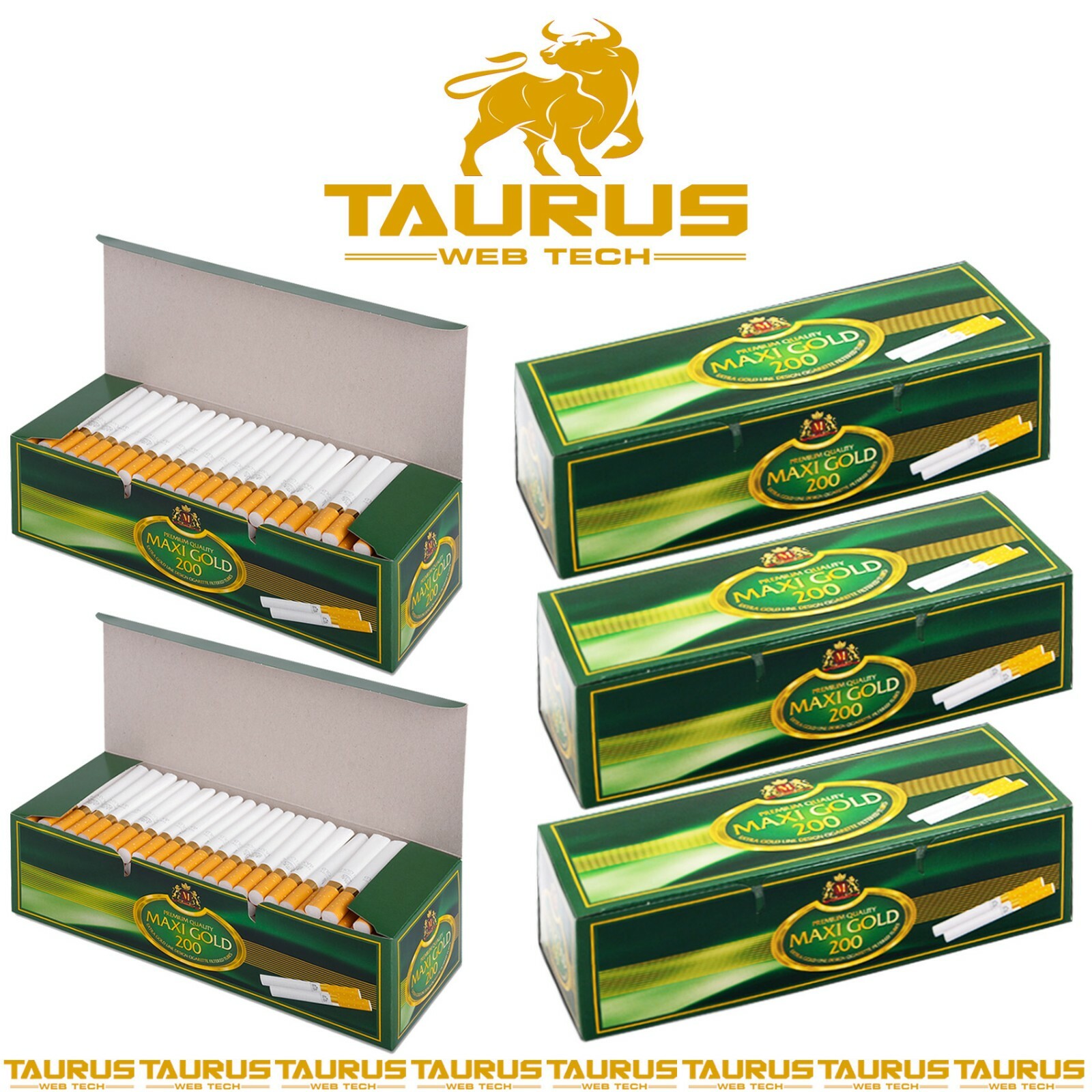 4000x MAXI GOLD Filter Classic TUBES Tips Paper Smoking Cigarette Fil ...