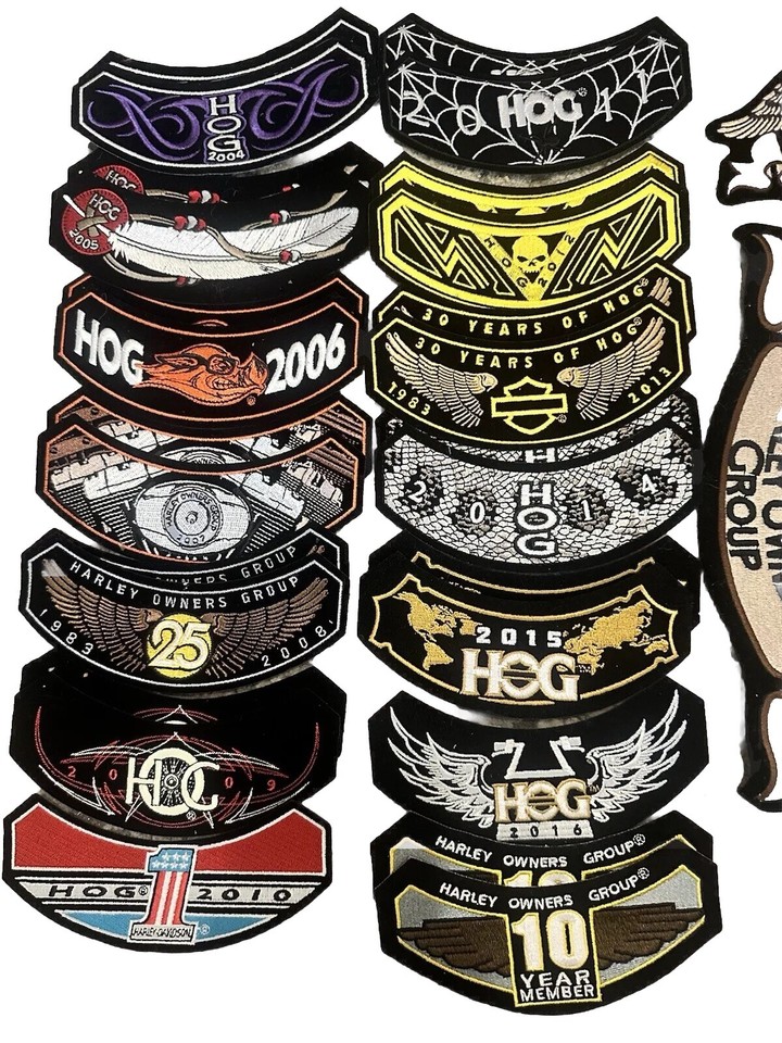 HarleyDavidsonOwnersGroup HOG Patches. 2004,05,06,07,08,09,10,11,12,13 ...