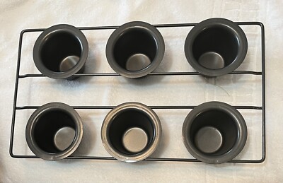 Progressive Nonstick Popover Pan Black 6 Roll Baking Tray | eBay