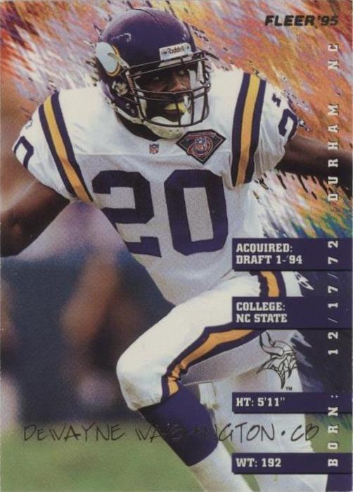 1995 Fleer - Dewayne Washington #244 for sale online | eBay
