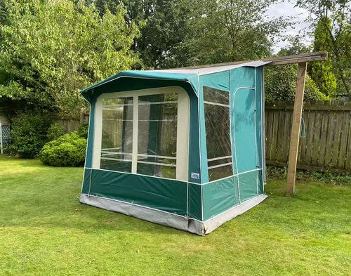 VENTURA -CADET Caravan Porch Awning - Green with ground sheet | eBay UK