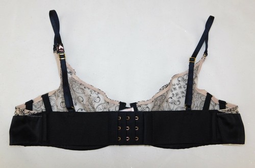 Victoria's Secret Size 32C 10C 34D 12D Black Nude Sheer Bra Very Sexy ...