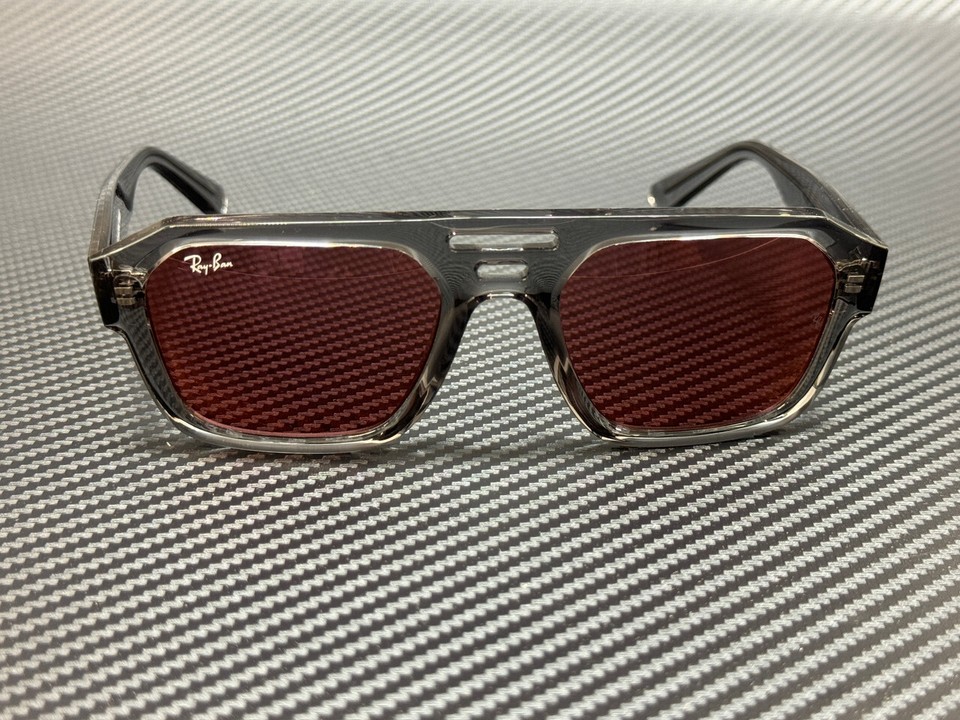 RAY BAN RB4397 6684D0 Transparent Gray Corrigan Unisex 54 mm Sunglasses ...
