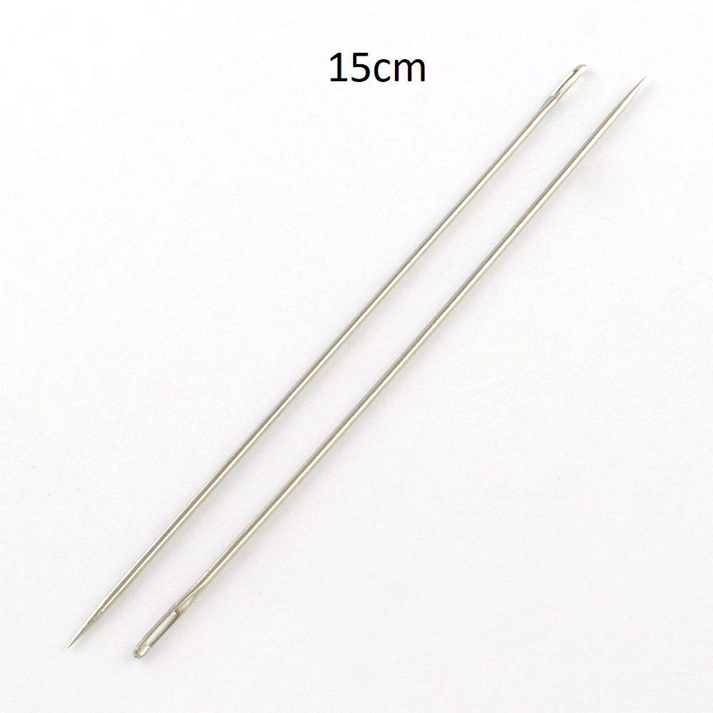 5 x Stainless Steel Hand Sewing Sharp Needles 15cm 150mm long Large ...