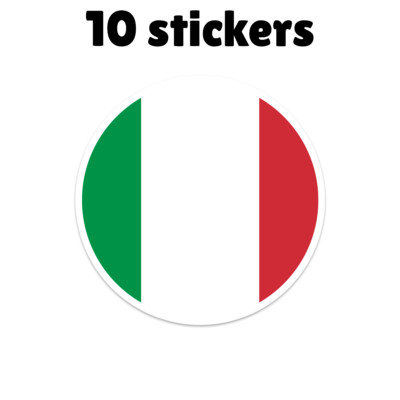 Italy Round Circle Flag Sticker Decal Vinyl Fade & Waterproof | eBay ...