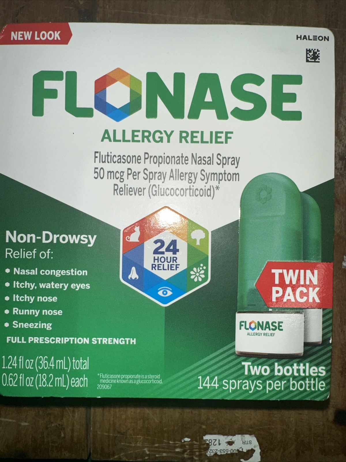 Flonase Allergy Relief Nasal Spray, 288 Sprays (2x144sprays) Exp 6/2025 ...