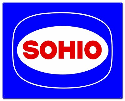 SOHIO STANDARD OIL OHIO BLUE LOGO 30" HEAVY DUTY USA MADE METAL ...