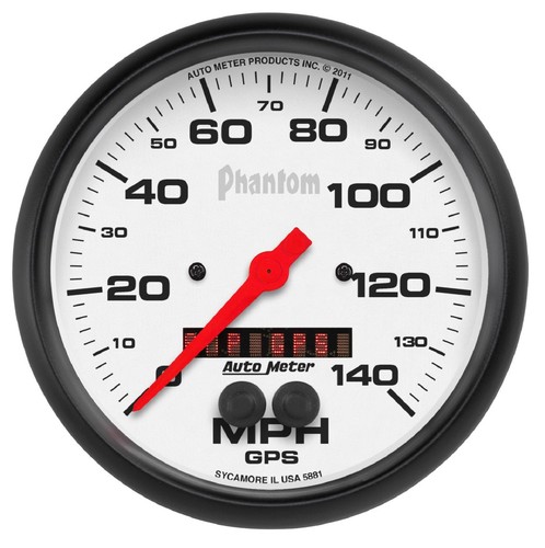 AutoMeter 5881 Gauge; Speedometer; 5in.; 140mph; GPS; Phantom 46074058813| eBay