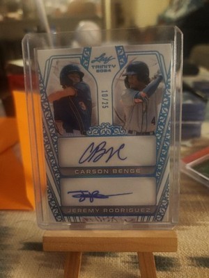 2024 Leaf Trinity Carson Benge / Jeremy Rodriguez Green Auto 15/15 NY ...