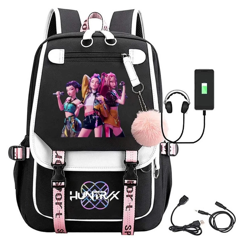 KPop Demon Hunters Saja Boys Backpacks Teenagers Backpacks Hip Hop ...