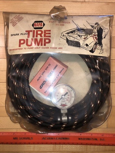 VTG NAPA Bridgeport Brass Spark Plug Tire Pump Mechanic Shop Tool Gas ...