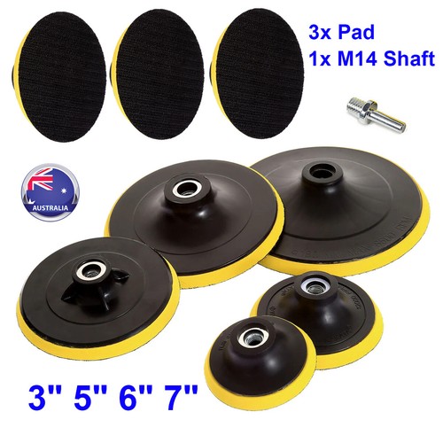 3X Backing Wheel Backer Pad For Angle Grinder M14 3" 5-7" Hook Loop ...