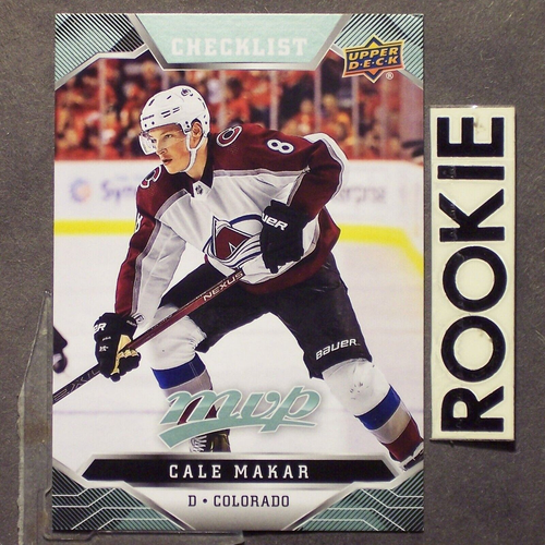 CALE MAKAR ROOKIE 2019-20 Upper Deck MVP #250 CL SP RC Colorado ...