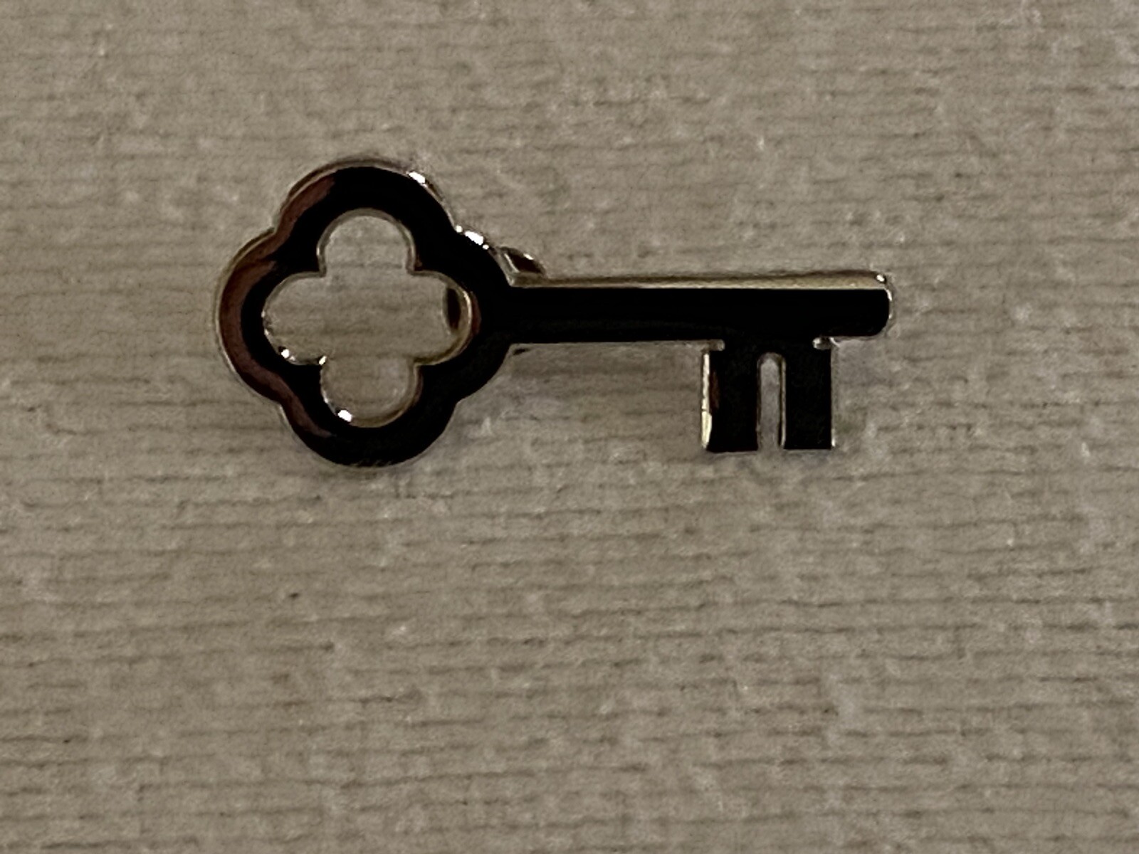 Silver Finish 1" KEY BANK Employee Service Award Pin - Gem