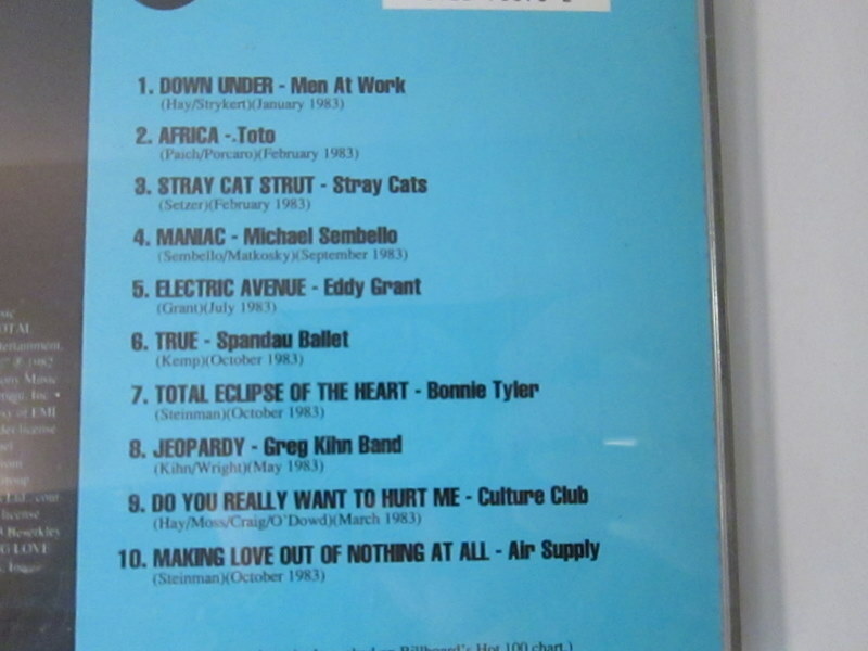 Billboard Top Hits: 1983 (CD) Toto Men At Work Eddy Grant Culture Club ...