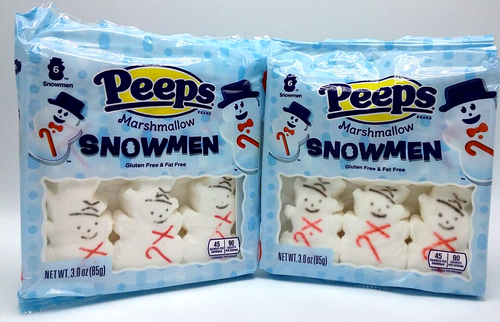 PEEPS (2-PACK) White Marshmallow Snowmen (6 count) BB 07/2025 Christmas ...