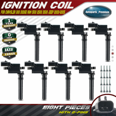 8pcs Ignition Coils for Dodge Ram 1500 2500 3500 Durango Magnum 300 5 ...