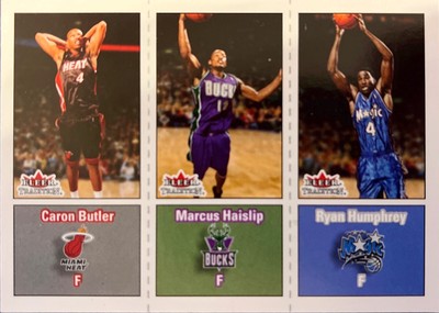 Caron Butler Marcus Haislip Ryan Humphrey Fleer 02-03 #278 Rookie Card ...