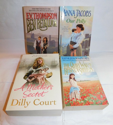 4 x historical novels PB Dilly Court Kathleen Rowntree E.V. Thompson ...