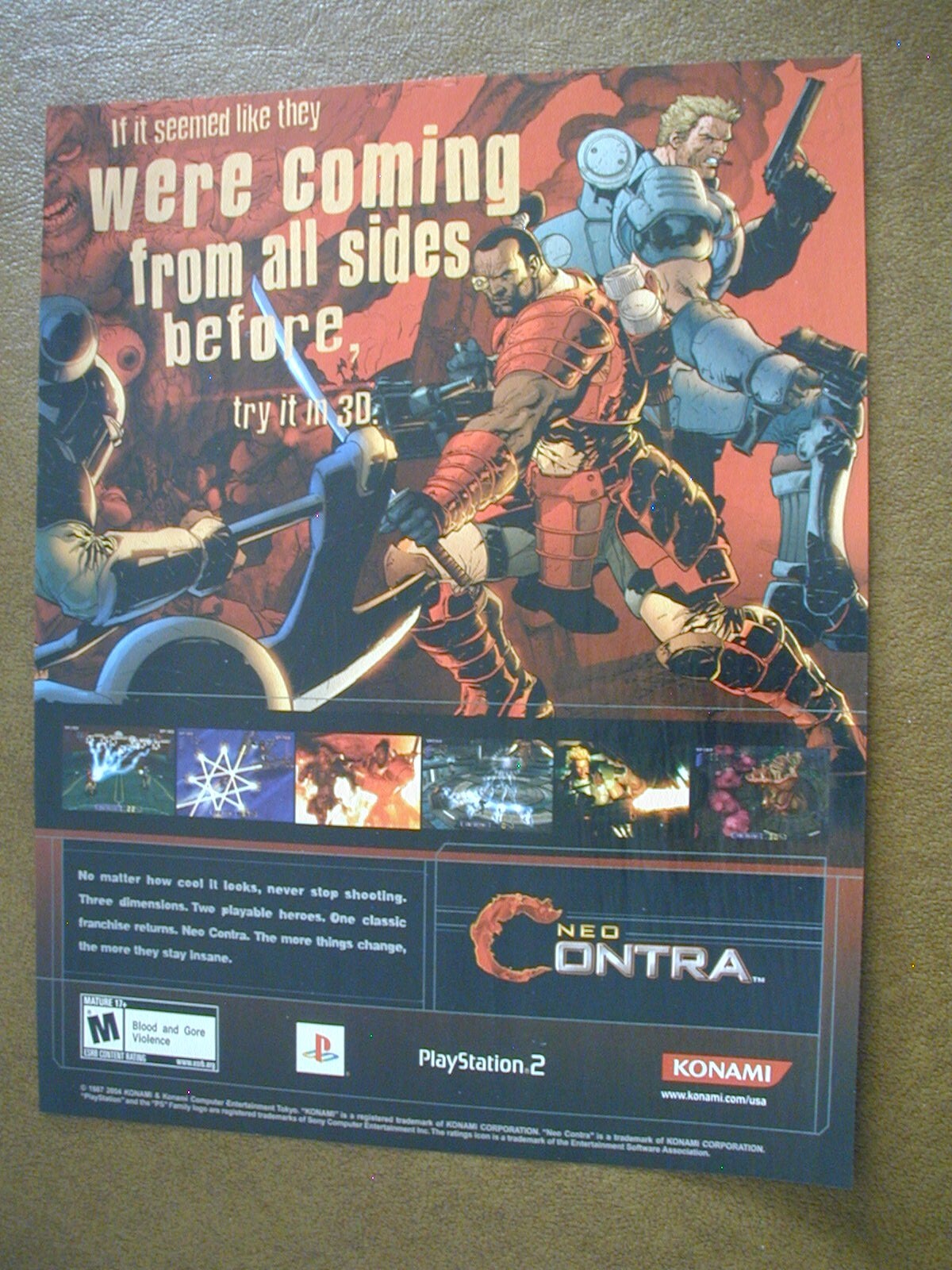 2002 Neo Contra video game vintage print ad PS2 LO53FS | eBay