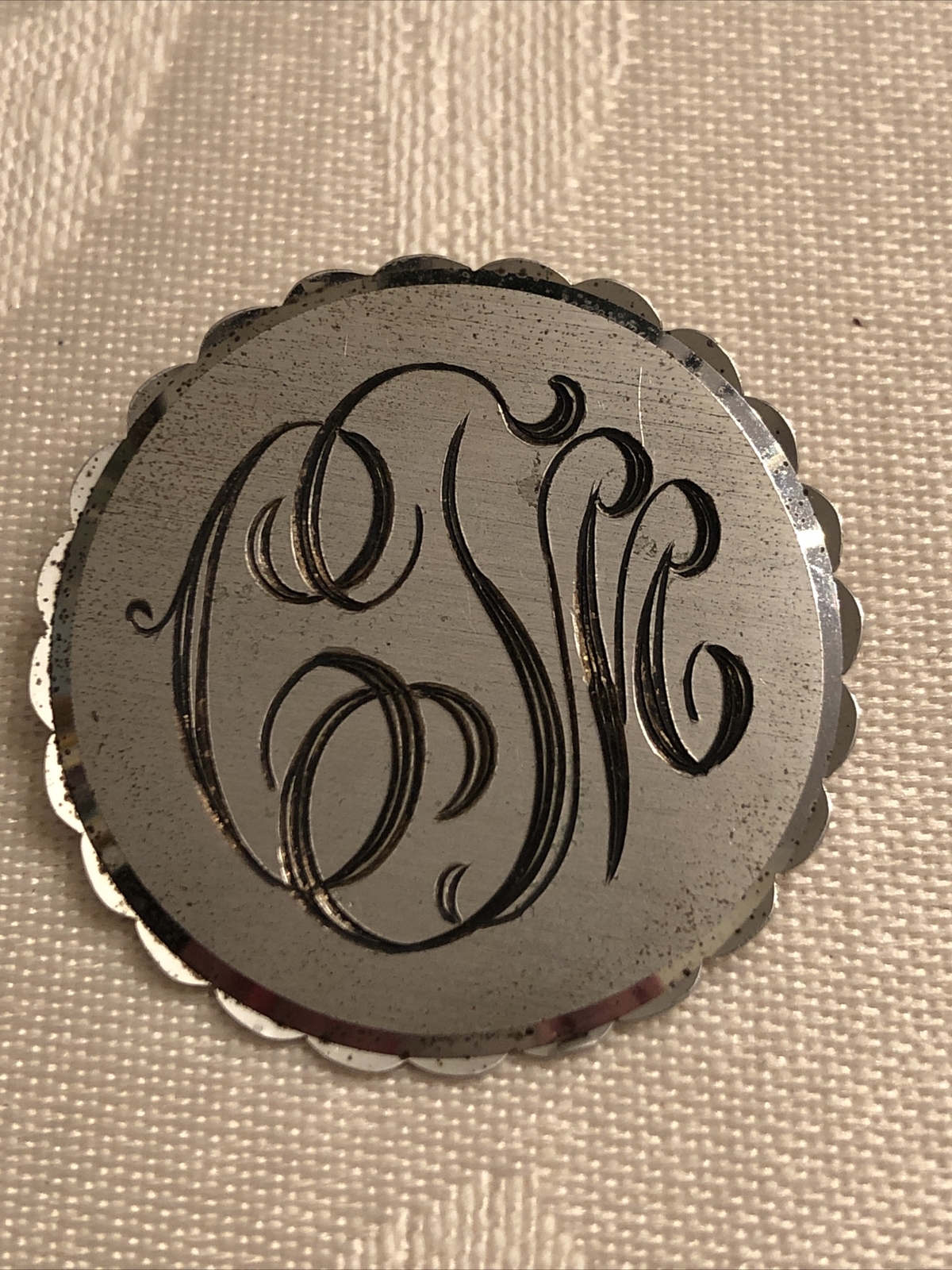 VTG Sterling Silver - LAMODE Monogram Initials Scallo… - Gem