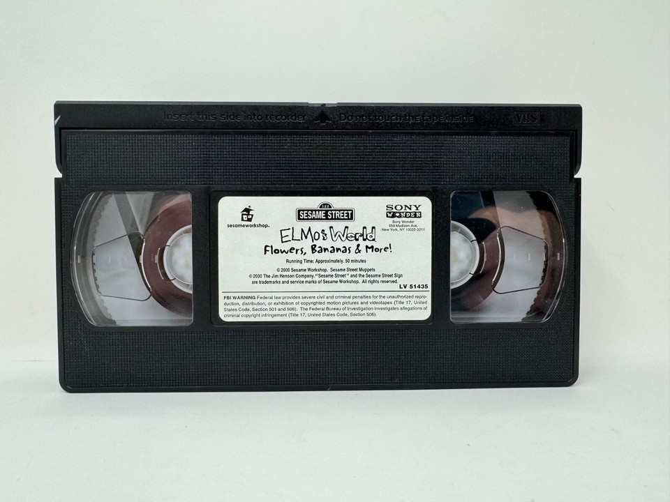 Sesame Street Elmo’s World Flowers Bananas More VHS Vintage Video Tape ...