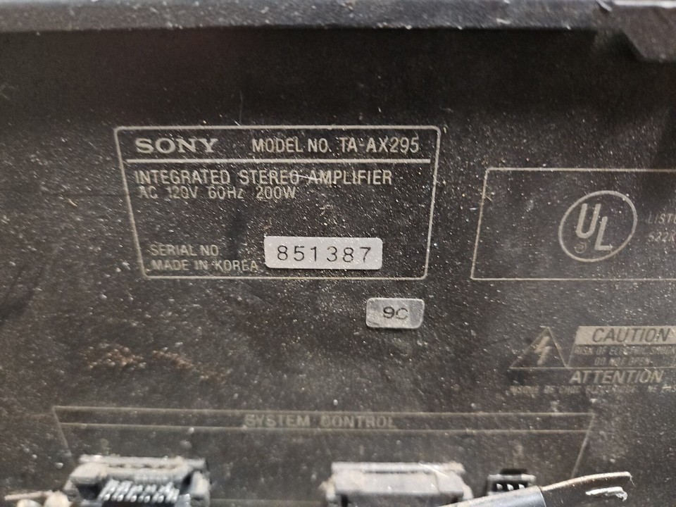 Sony TA-AX295 Integrated Stereo Amplifier Equalizer 105 WPC + Sony ST ...