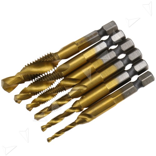 M3-M12 Metric Titanium Coated HSS Thread Tap Set Metric Plug Tap Drill ...