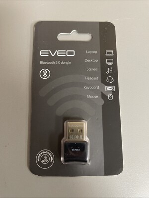 EVEO Bluetooth 5.0 Dongle Adapter for Windows PC Stereo Headset ...