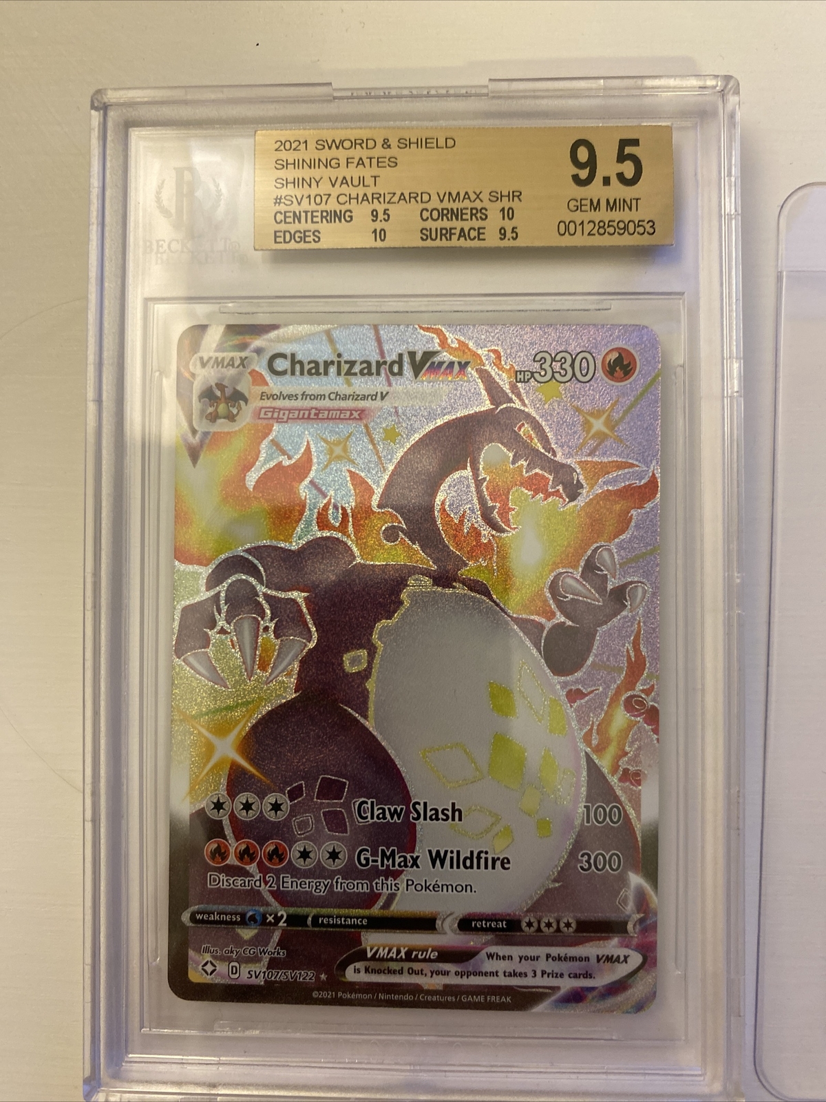 Pokémon TCG Charizard Vmax SV107/SV122 BGS9.5 74/73 BGS 9 & 20/189 ...