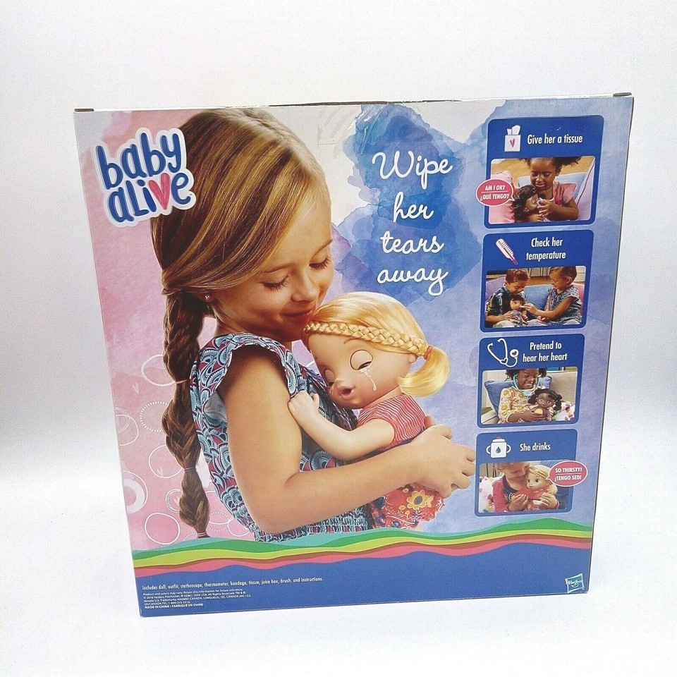 Baby Alive Sweet Tears Brunette Doll Interactive 35+ Sounds/Phrases ...