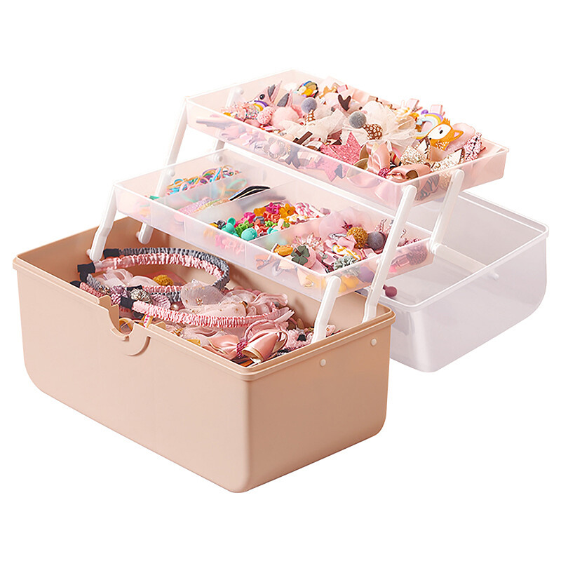 Children's Hair Accessories Storage Box Head Rope Hairpin Rubber Band ...